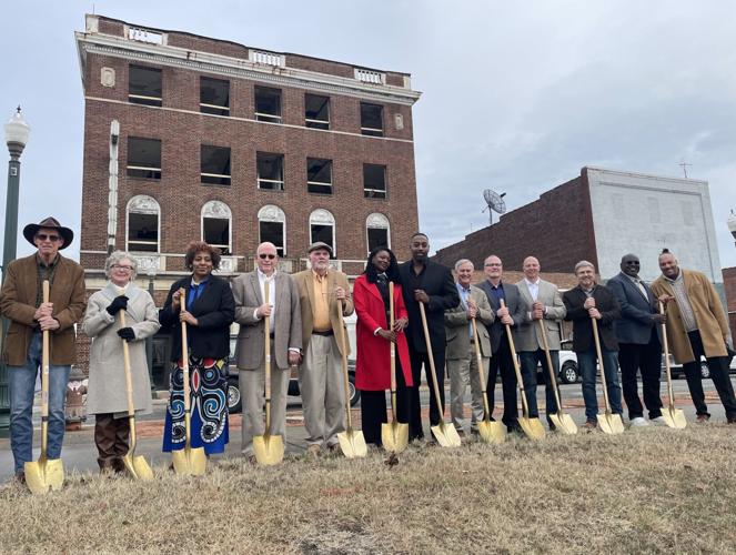 Crowd gathers outside future site of The Rook at South Boston Hotel to ...
