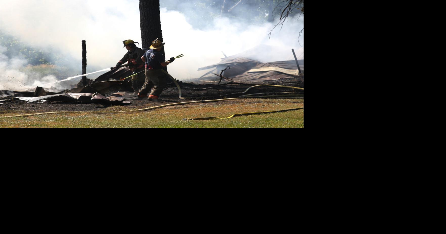 Fire on Friday afternoon destroys shed, recently purchased backhoe ...