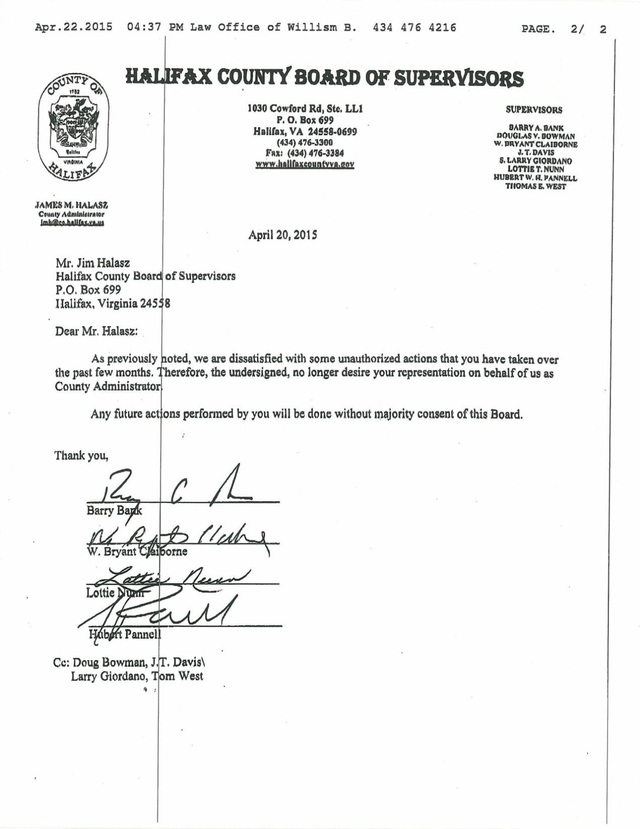 Four supes seek ouster of county administrator, attorney | Local News ...