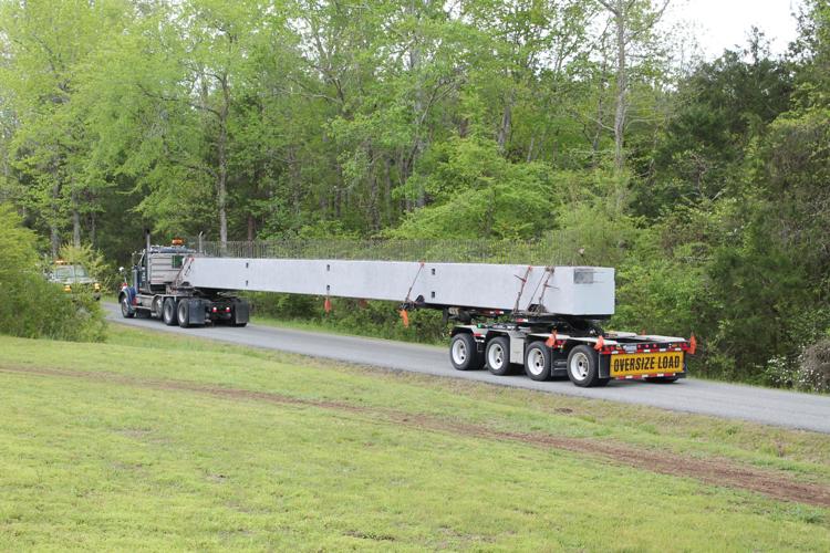 Beaming up: New bridge on Oak Level Road takes shape with Friday ...