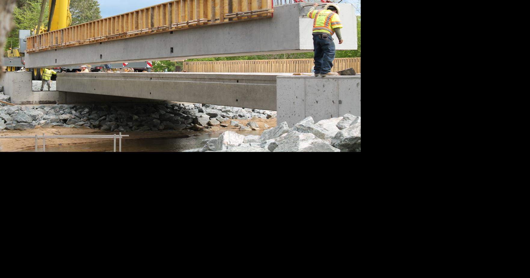 Beaming up: New bridge on Oak Level Road takes shape with Friday ...