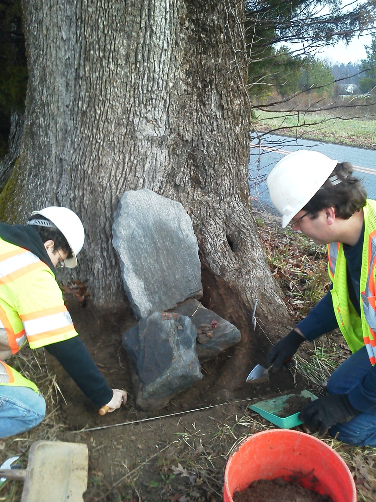 Restored rock road sign in Halifax County dates back to era of George ...