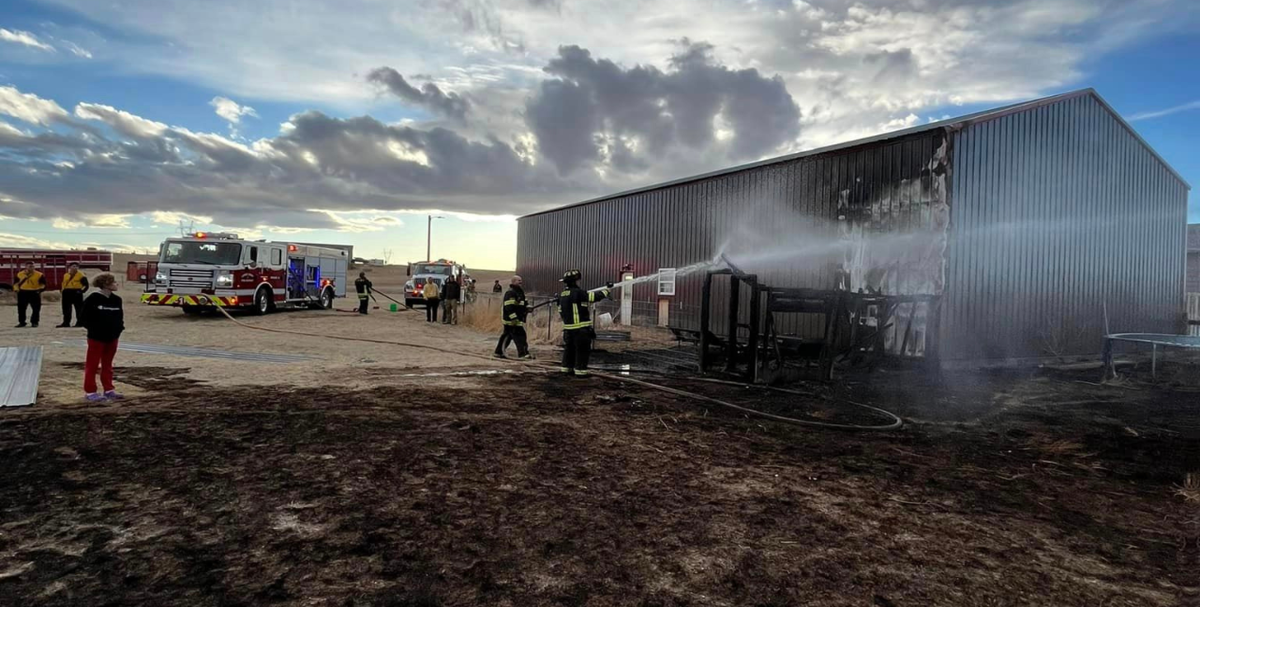 Outbuilding fire sparks 35-40 acre grass fire in Laramie County ...