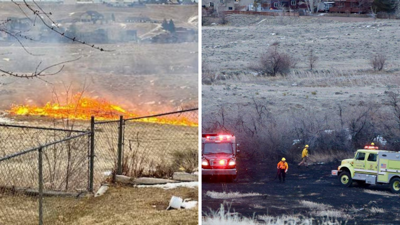 Casper firefighters battle grass fire near Yesness Pond despite cold ...