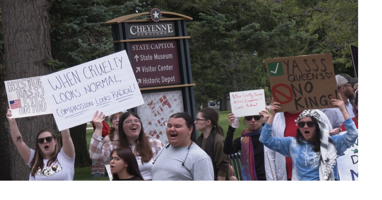 Cheyenne Joins Nationwide "No Kings" Protest Against Trump at State ...