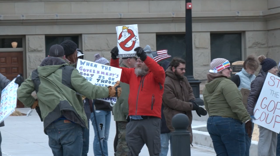 Protesters rally at Wyoming Capitol against federal cuts impacting ...