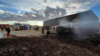 Outbuilding fire sparks 35-40 acre grass fire in Laramie County ...