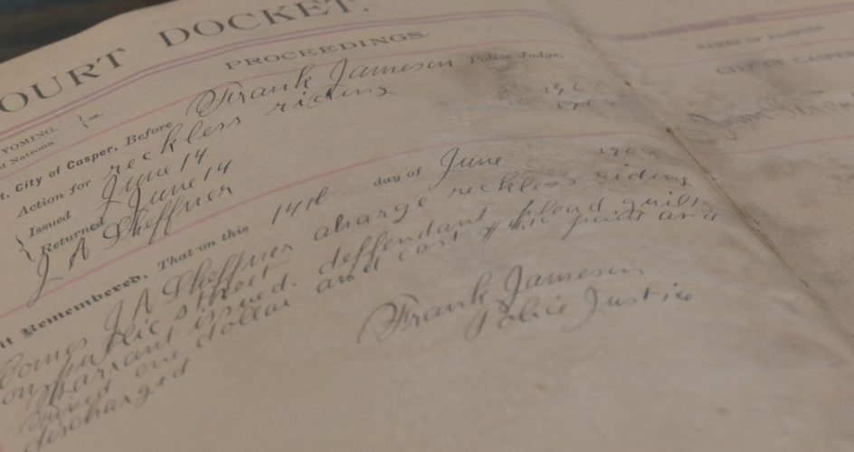 Historic Rescued Treasures 1904 Police Docket find returned to Casper Police Department ...